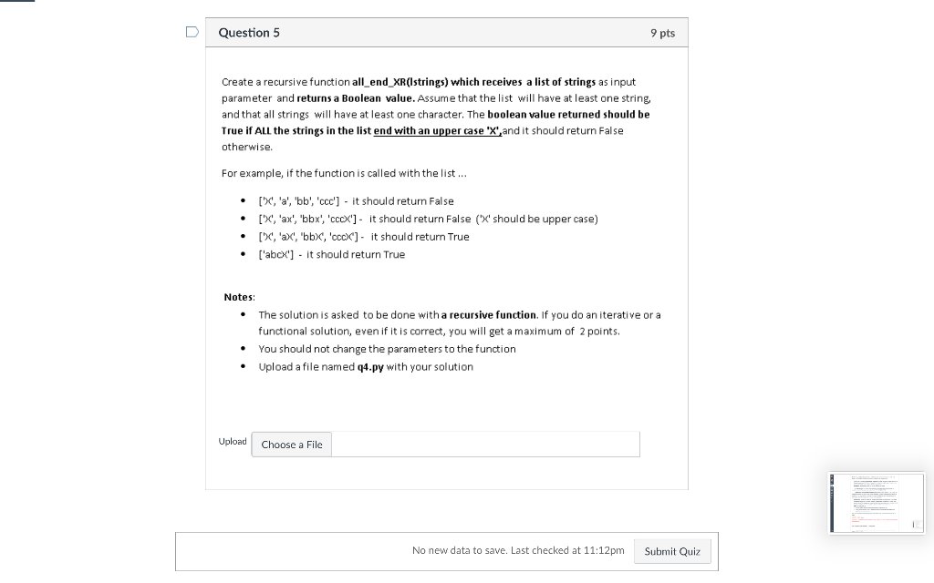 Solved Question 5 9 pts Create a recursive function | Chegg.com
