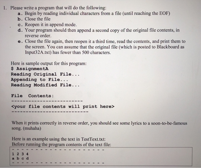 Solved 1. Please write a program that will do the following: | Chegg.com