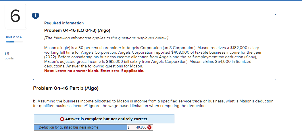 Solved Required information Problem 04-46 (LO 04-3) (Algo) | Chegg.com