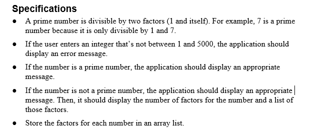 Solved Project 12-1: Prime Number Checker Create an | Chegg.com