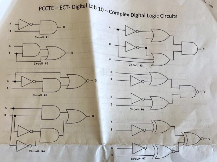 PCCTE - ECT- Digital Lab 10 - Complex Digital Logic | Chegg.com