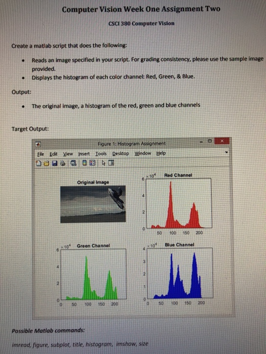 Solved Computer Vision Week One Assignment Two CSCI 380 | Chegg.com