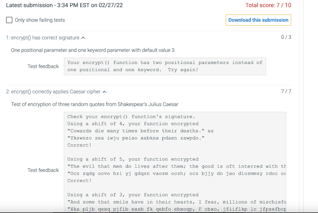 Solved 9.12 B. The Caesar cipner Caesar's cipher is one of | Chegg.com