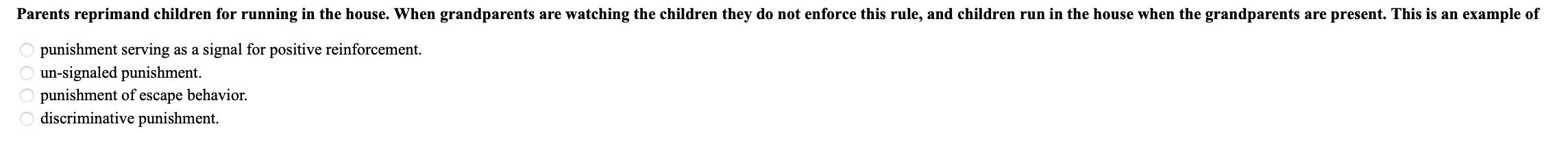 Solved punishment serving as a signal for positive | Chegg.com