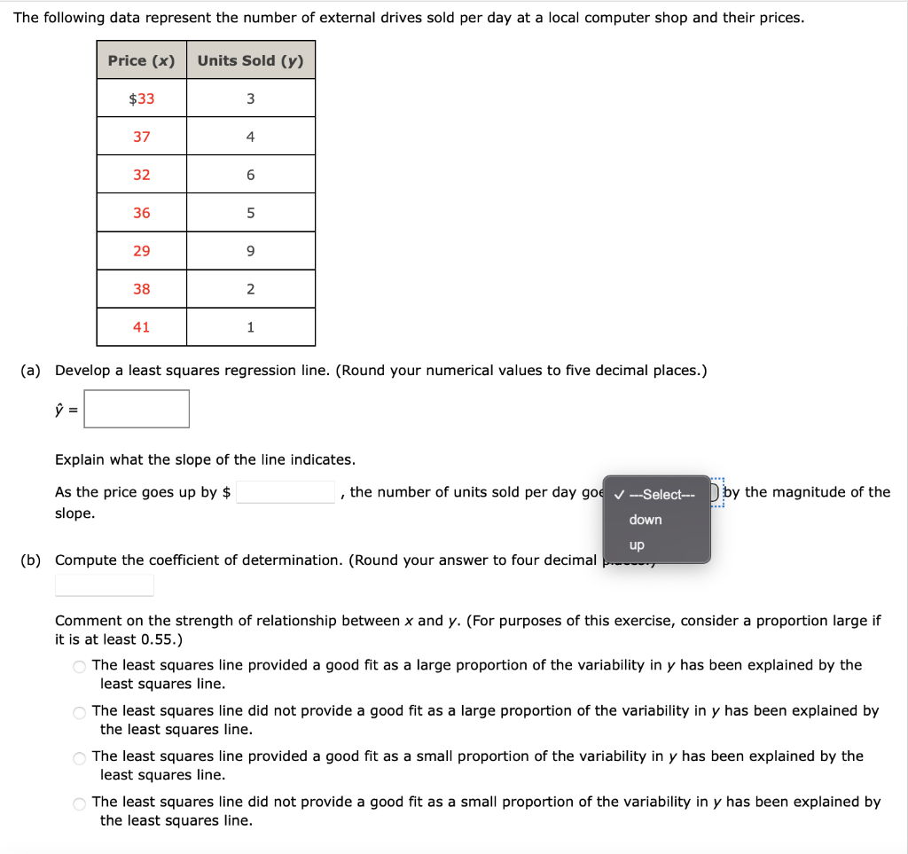 Solved The following data represent the number of external | Chegg.com