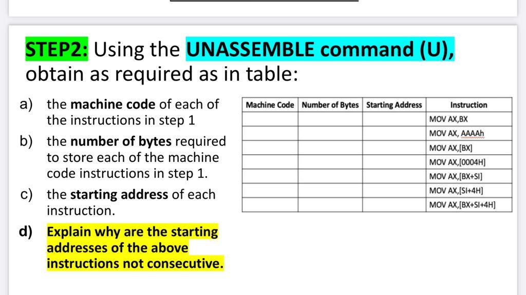 Solved TBNT2033 LABTASK2 (10%) ASSEMBLE (A) AND UNASSEMBLE | Chegg.com