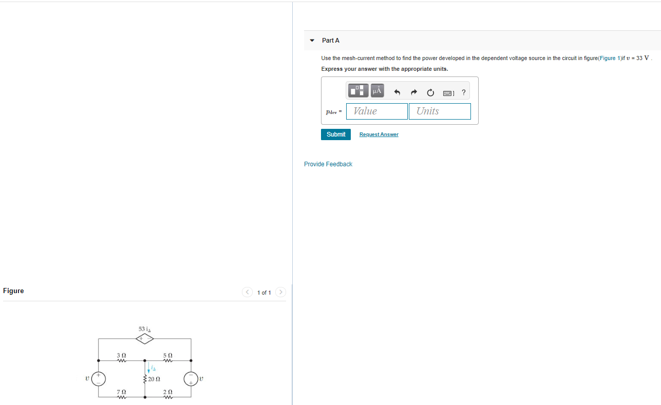 Solved Part A Use the mesh-current method to find the power | Chegg.com