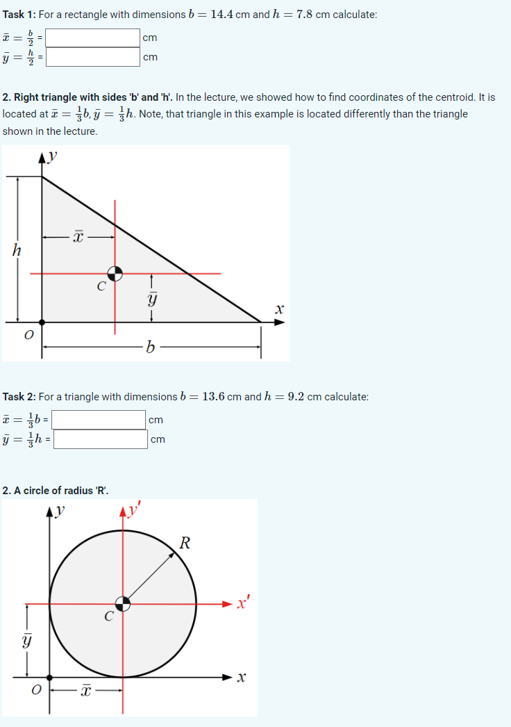 Solved Centroid of an area Definition: A centroid is the | Chegg.com