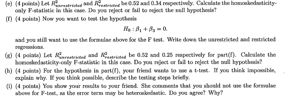 Solved (36 points) You are running a linear regression | Chegg.com