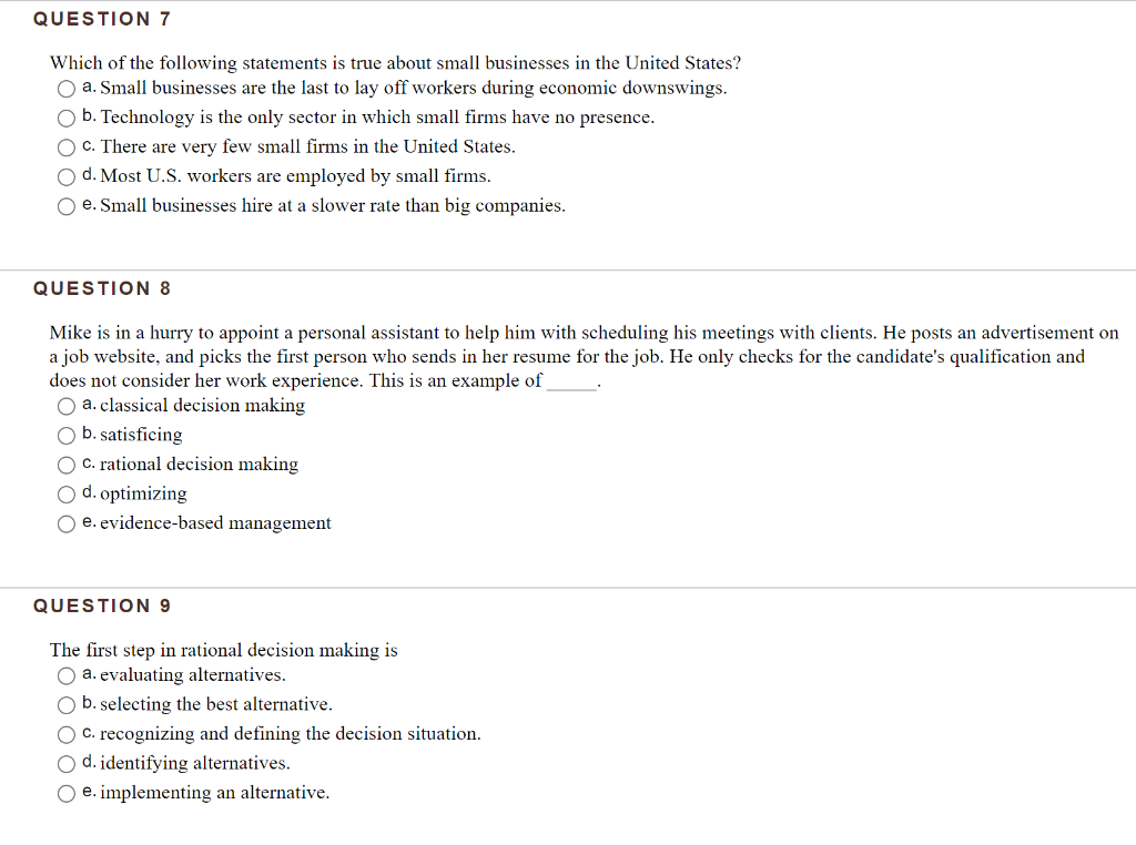 Solved QUESTION 7 Which of the following statements is true | Chegg.com