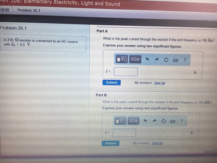 Solved A 210 Ohm resistor is connected to an AC source with | Chegg.com