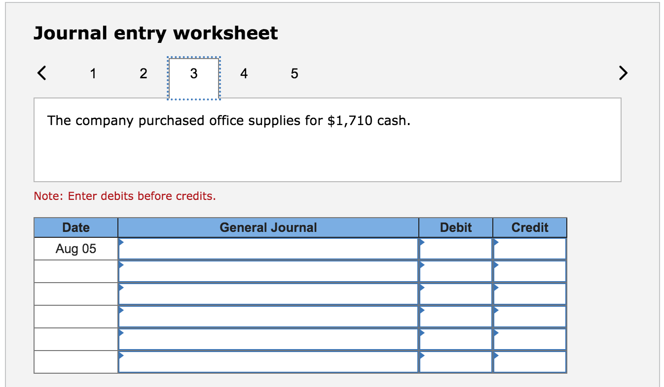 Solved Journal entry worksheet 2 3 4 5 Madison Harris, the | Chegg.com
