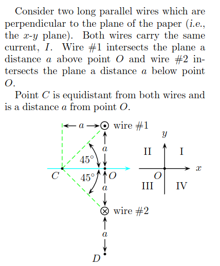 Solved Consider two long parallel wires which are | Chegg.com