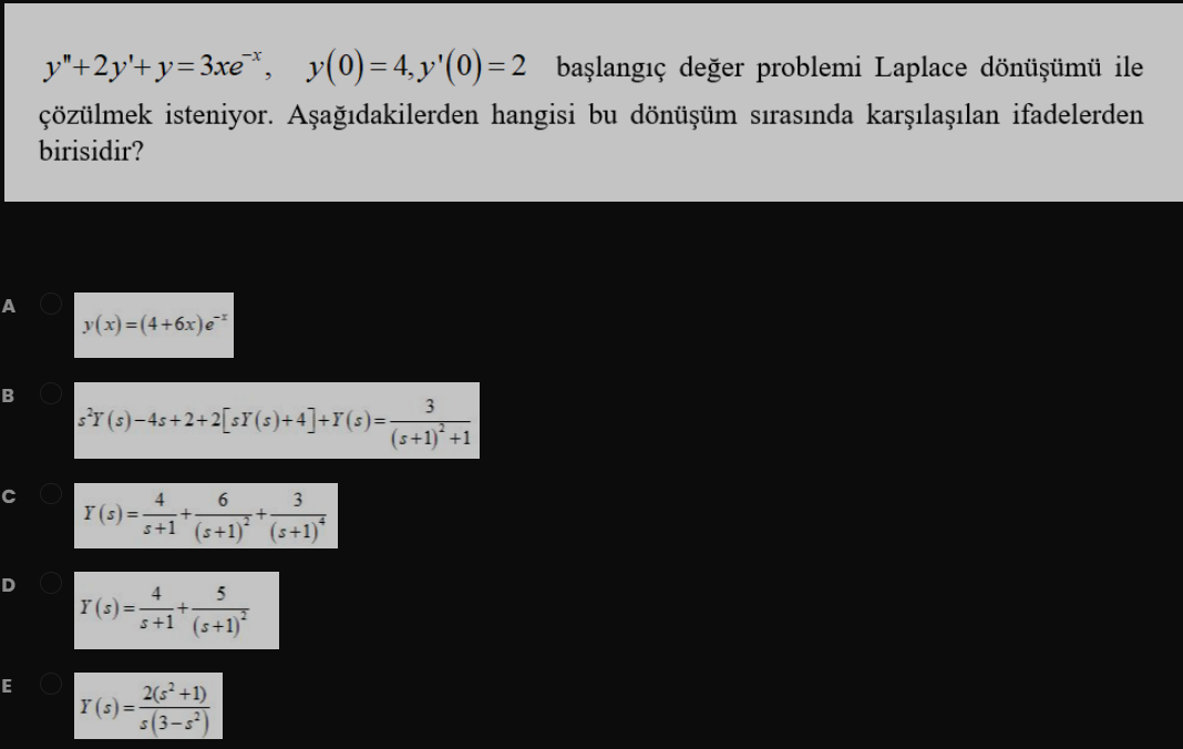 Solved initial value problem with Laplace transformWanting | Chegg.com