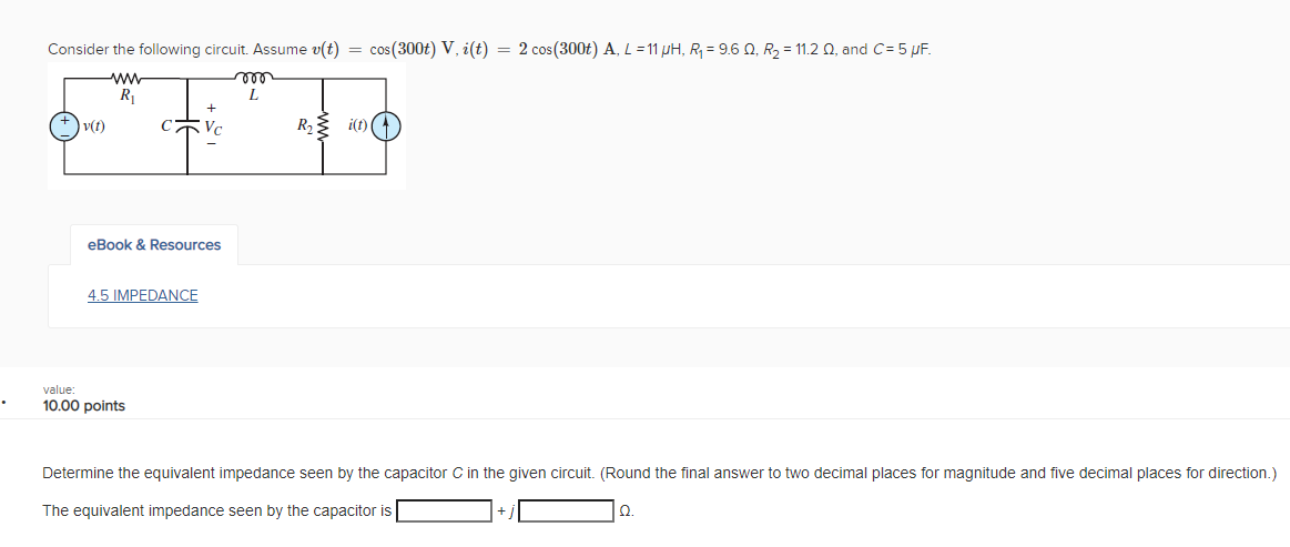 Solved Consider the following circuit. Assume v(t) = | Chegg.com