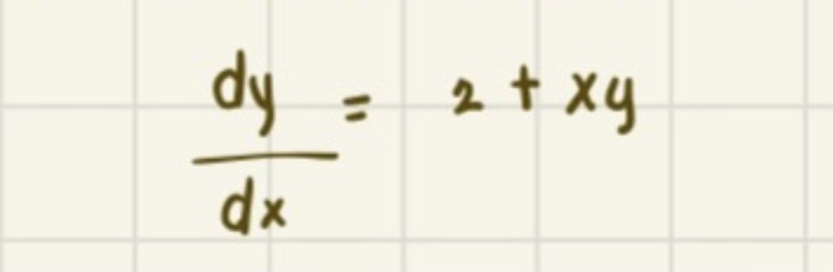 Solved dxdy=2+xy | Chegg.com
