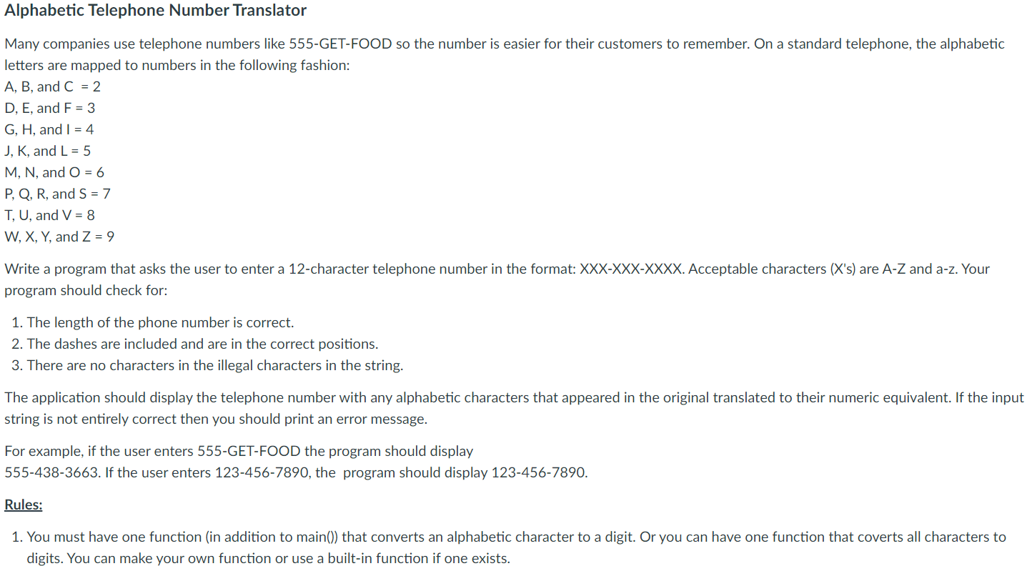 Solved In Python. Outputs: Input number: ABC-DEF-GHIJ New | Chegg.com
