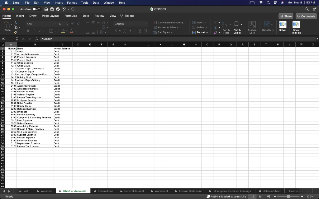 Excel File Edit View Insert Format Tools Data Window | Chegg.com