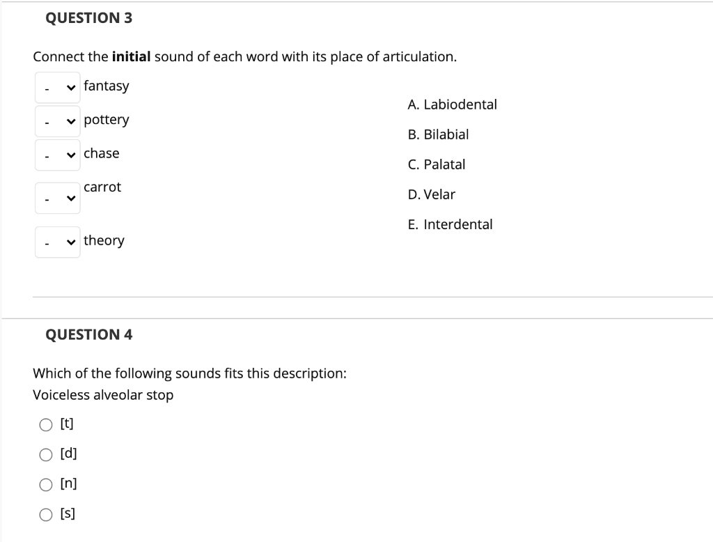 QUESTION 1 Select all of the words below that end | Chegg.com