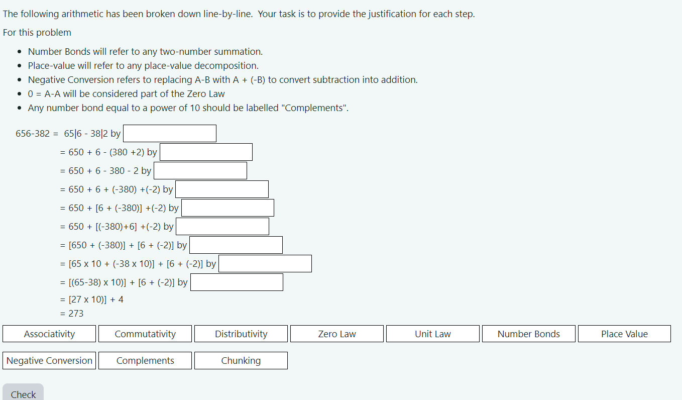 Solved Use complements to complete the following: | Chegg.com