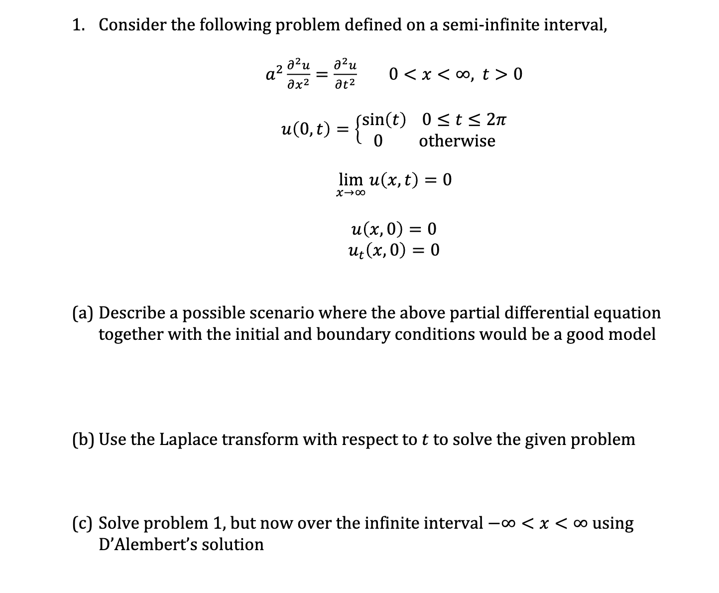 Solved 1 Consider The Following Problem Defined On A