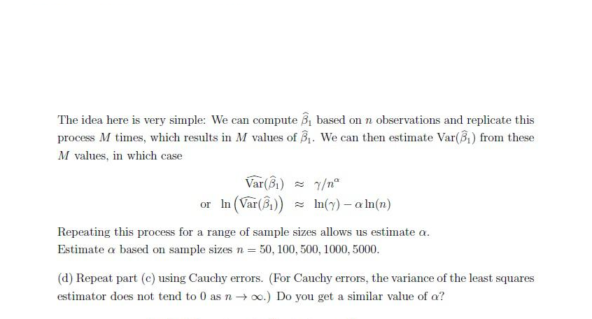 2. Consider a simple linear regression model Y; = Bo | Chegg.com