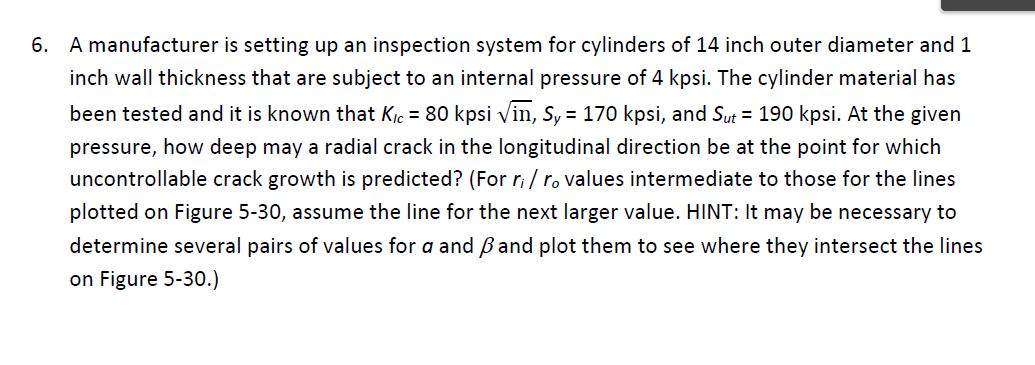 Solved 6. A manufacturer is setting up an inspection system | Chegg.com