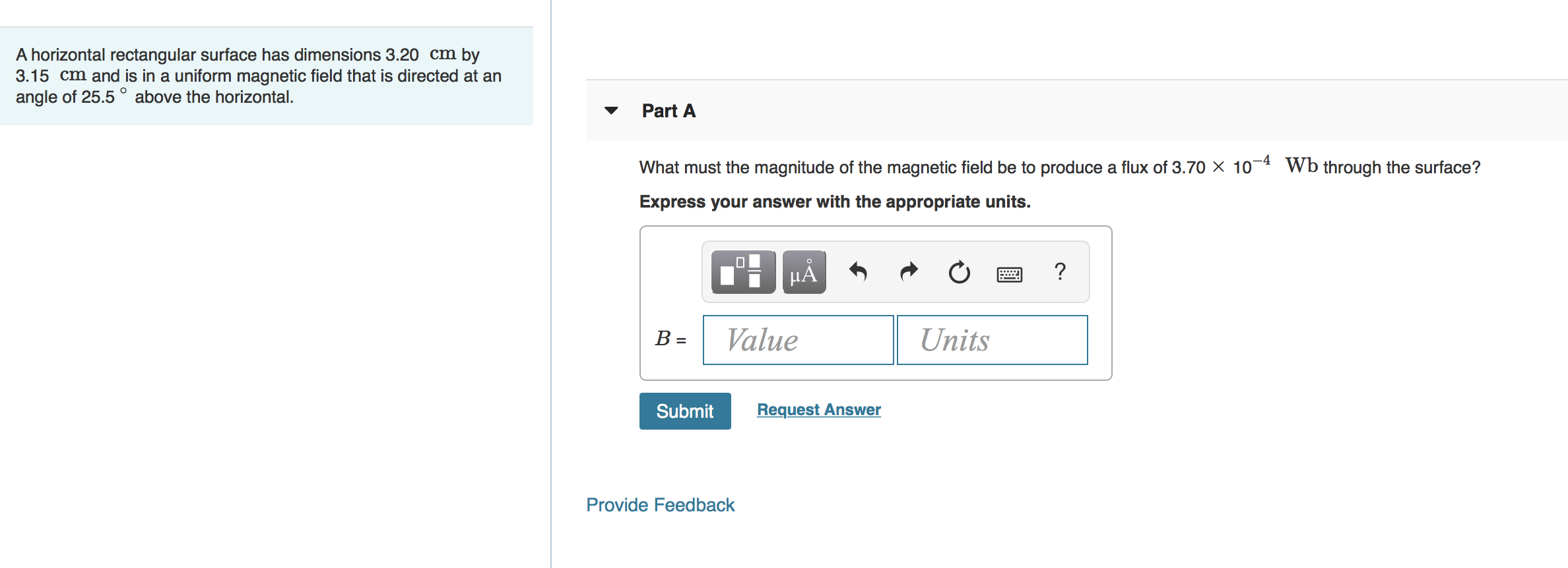 Solved A horizontal rectangular surface has dimensions 3.20 | Chegg.com