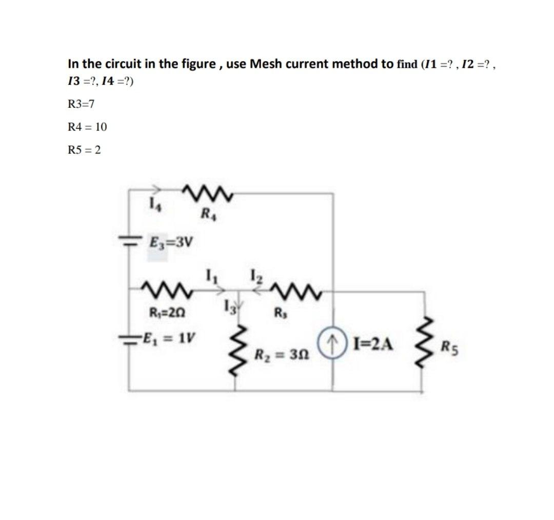 Solved In the circuit in the figure, use Mesh current method | Chegg.com