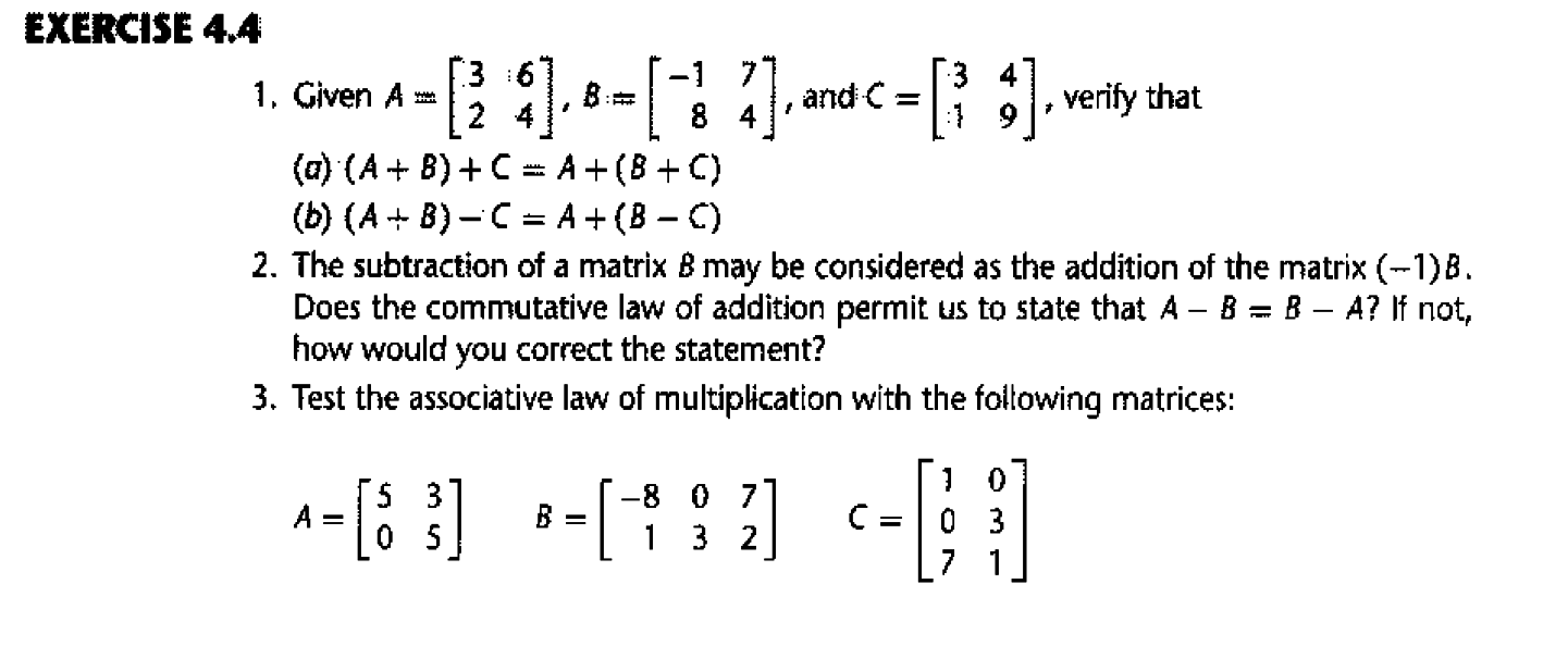 Solved wwww! = 1:1 9Verify that EXERCISE 4.4 T3 47 1. Given | Chegg.com