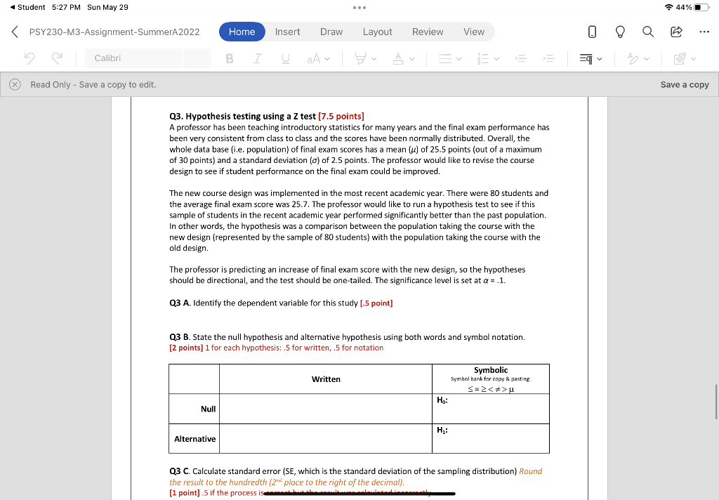 Solved Student 5:27 PM Sun May 29 u H₂: Null H₂: | Chegg.com