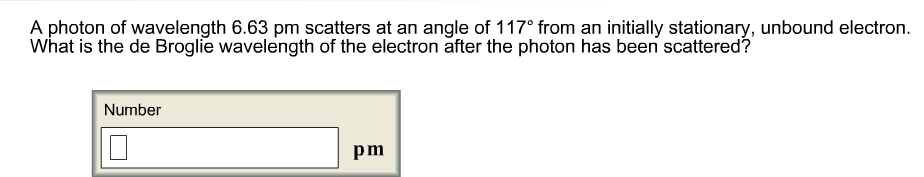 Solved A photon of wavelength 6.63 pm scatters at an angle | Chegg.com