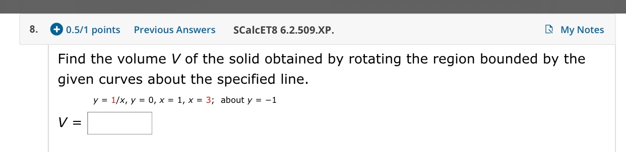 Solved 8. + 0.5/1 points Previous Answers CalcET8 | Chegg.com