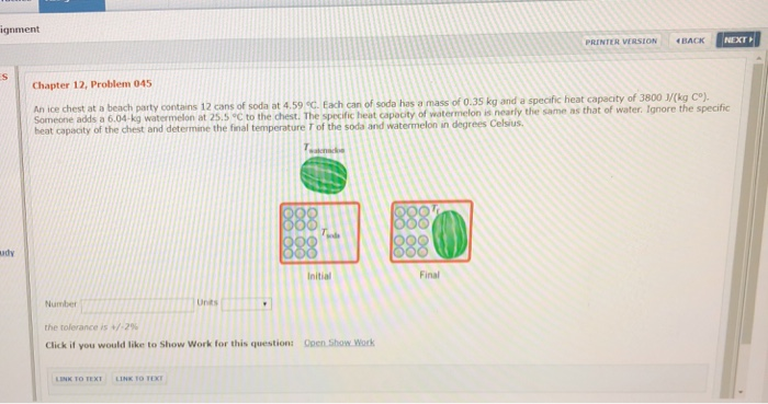 Solved ignment PRINTER VERSION BACK NEXT Chapter 12, Problem | Chegg.com