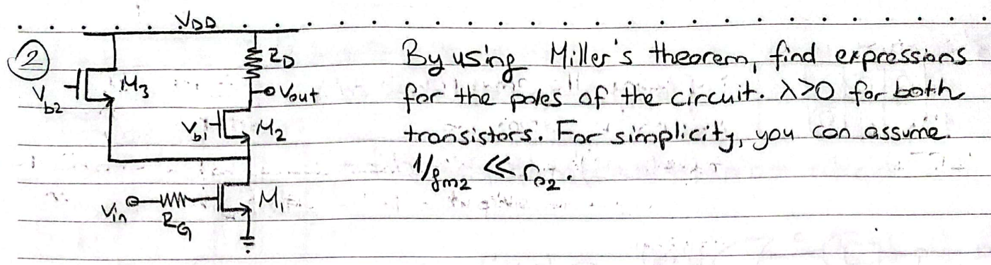 Solved Byusing Miller's theorem, find expressions for the | Chegg.com