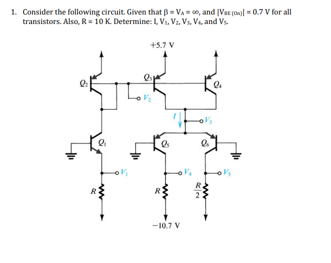 Solved 1. Consider the following circuit. Given that B = VA | Chegg.com