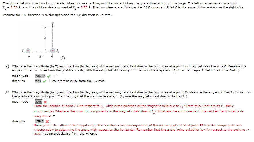 Solved The Figure Below Shows Two Long Parallel Wires In