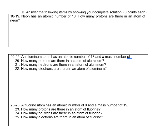 Solved B. Answer the following items by showing your | Chegg.com