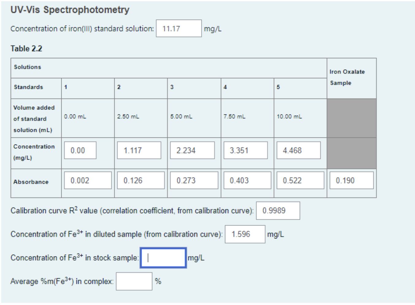 Solved can you explain how I can get 1.596 mg/L of | Chegg.com
