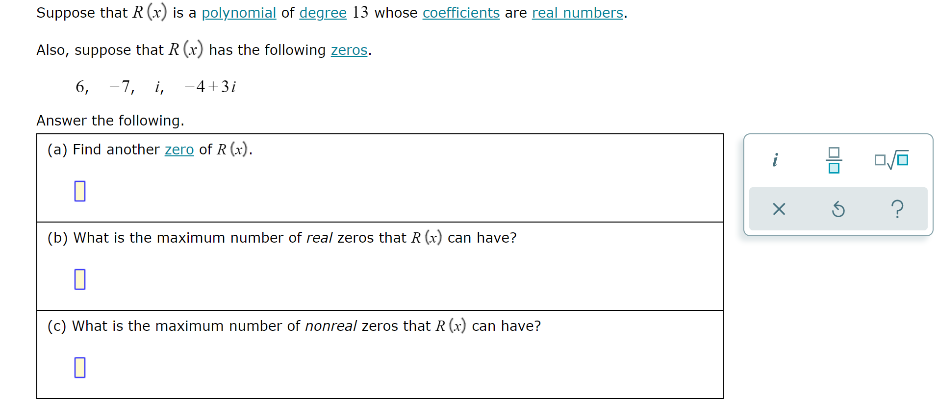 Solved Suppose That R x Is A Polynomial Of Degree 13 Whose Chegg