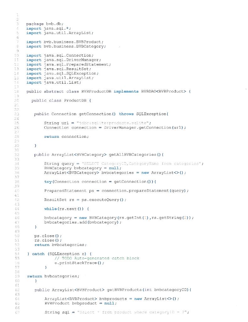 Solved CIST2372: Programming Project 2 Products by Category | Chegg.com