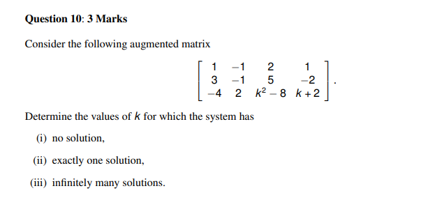 Solved Consider the following augmented matrix | Chegg.com