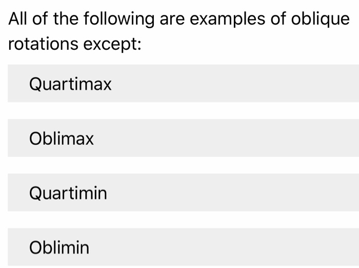 Solved All of the following are examples of oblique | Chegg.com