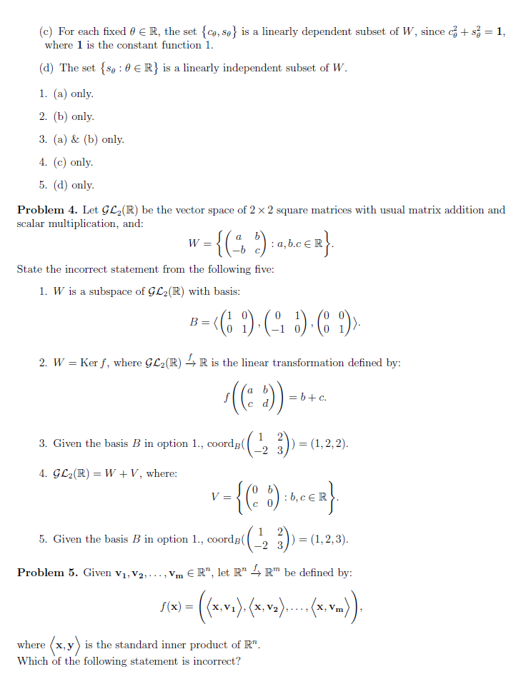 Solved Problem 3. Let D be the vector space of all | Chegg.com