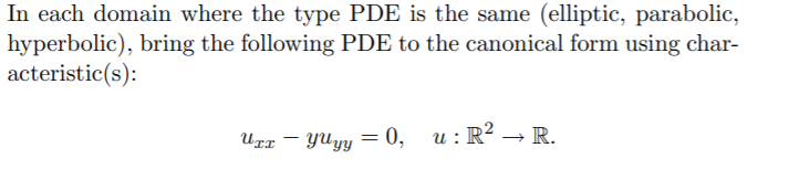 Solved In each domain where the type PDE is the same | Chegg.com