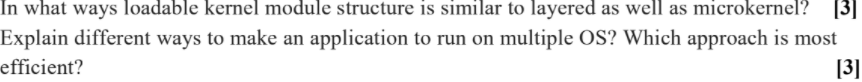 Solved In what ways loadable kernel module structure is | Chegg.com