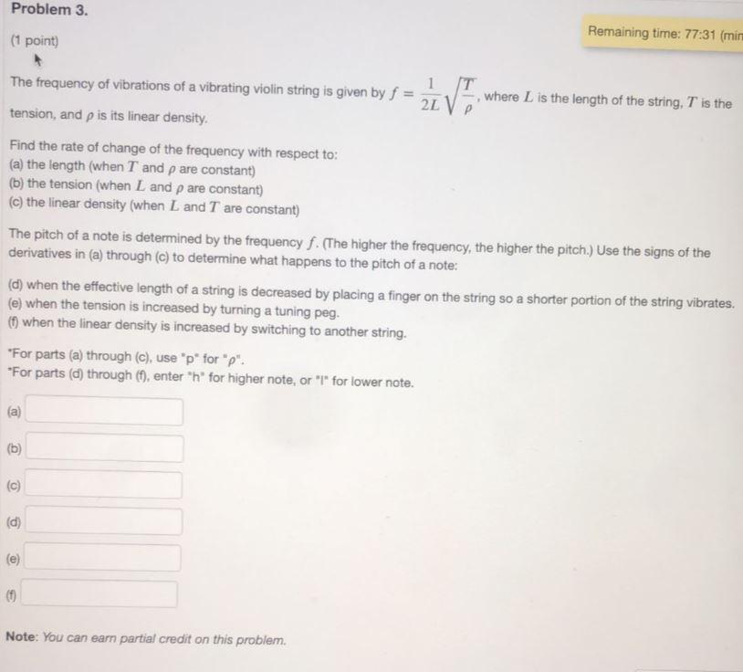 Solved The frequency of vibrations of a vibrating violin | Chegg.com
