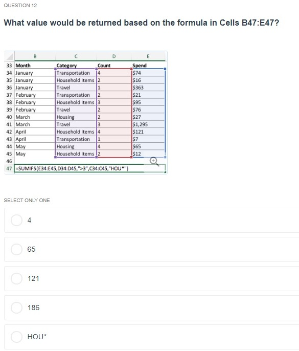 Solved QUESTION 12 What value would be returned based on the | Chegg.com