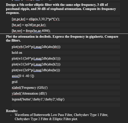 Solved Objective: To design and compare different analog IIR | Chegg.com