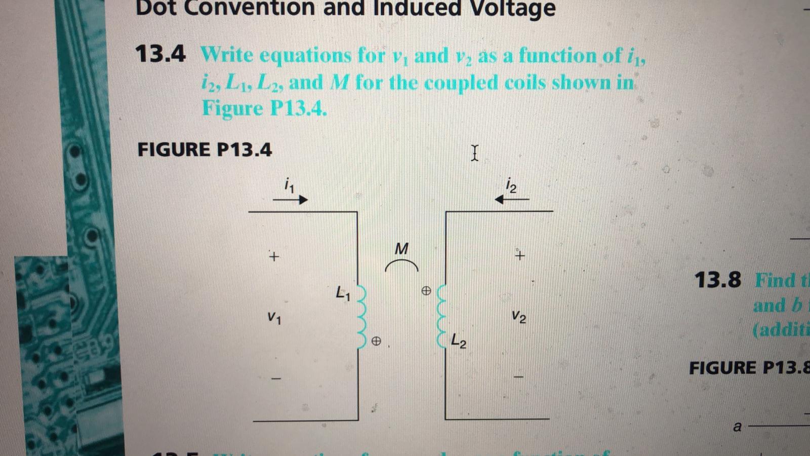 Solved + 13.5 Write equations for P1 and 1 as a function of | Chegg.com